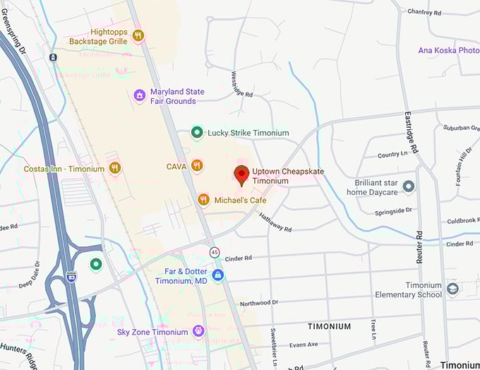16. uptown cheapskate timonium map