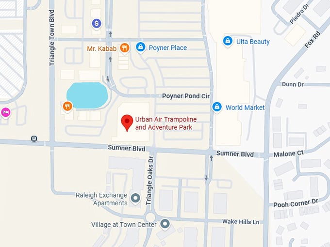 16. urban air trampoline and adventure park map