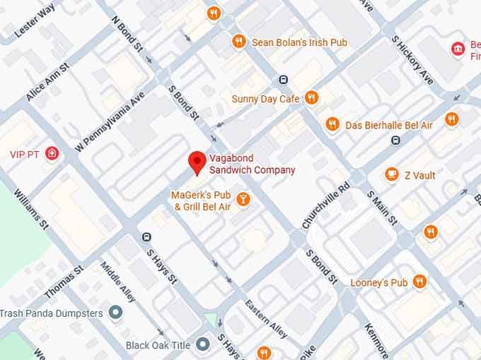 16. vagabond sandwich company map