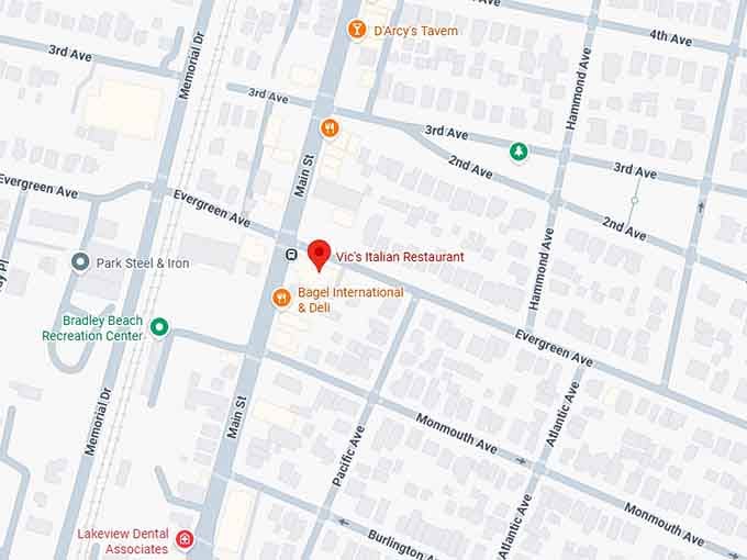 16. vic’s italian restaurant map