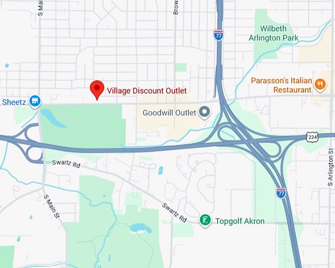 16. village discount outlet map