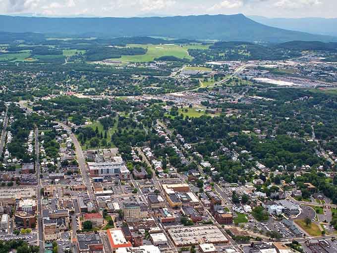 Harrisonburg's valley setting with mountain views explains why Virginia's welcome signs promise something special for everyone.