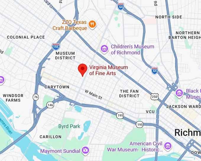 16. virginia museum of fine arts map