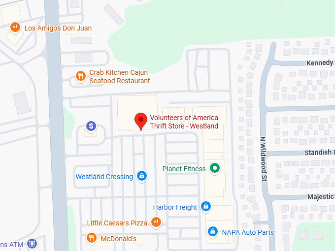 16. volunteers of america thrift store westland map