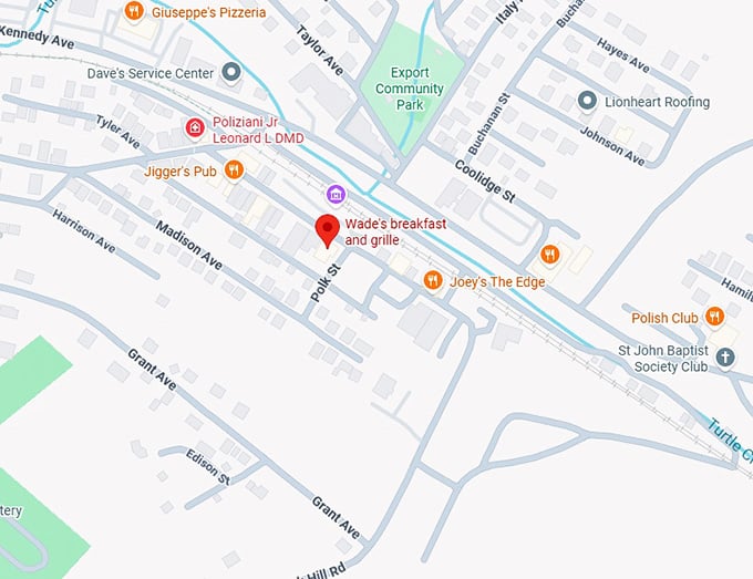 16. wade's breakfast and grille map