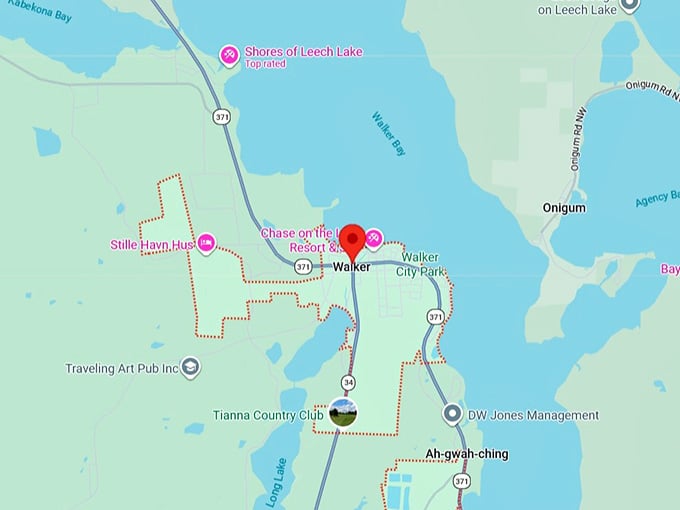 16. walker, mn map