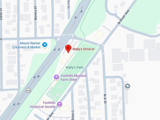 16. wally's drive in's map