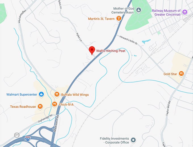 16. walt's hitching post map