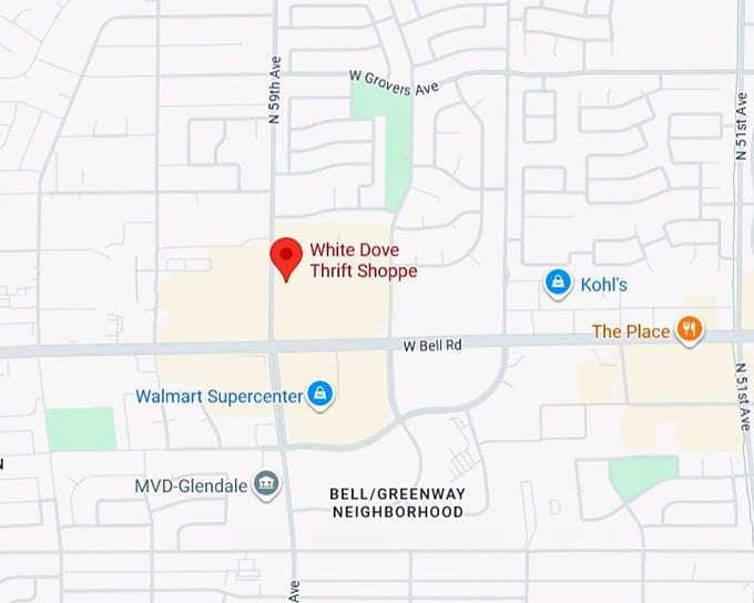 16. white dove thrift shoppe map