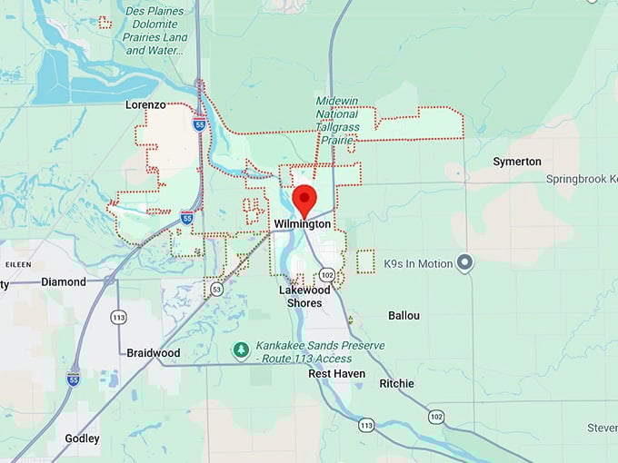 16. wilmington, il map