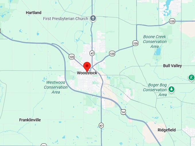 16. woodstock il map