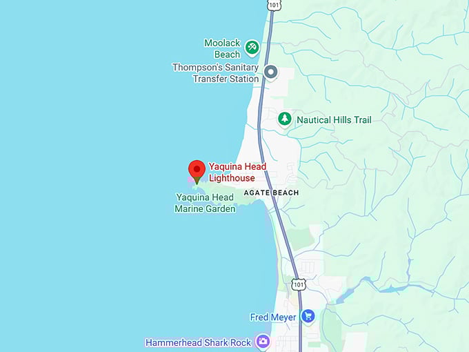 16. yaquina head lighthouse map
