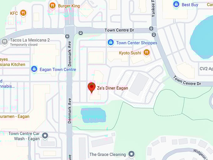 16. ze's diner eagan map