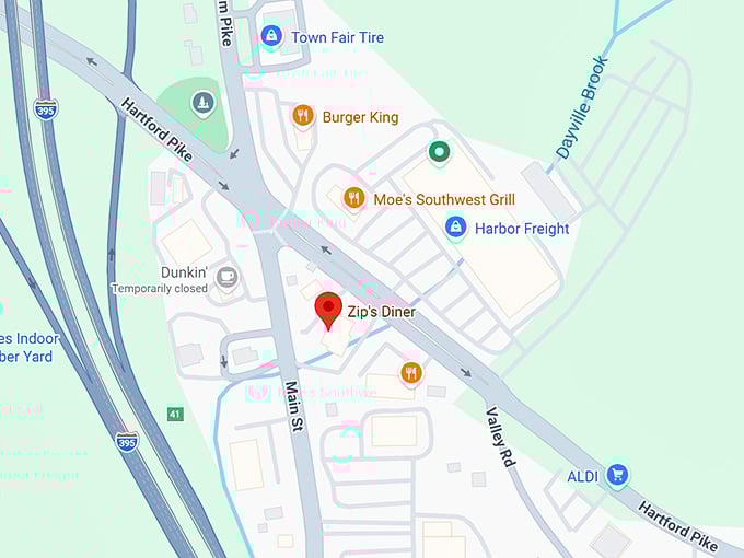 zip&rsquo;s diner map