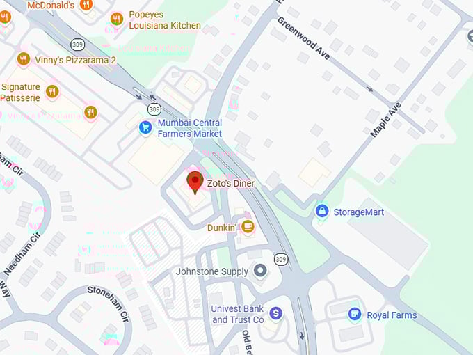 16. zoto's diner map