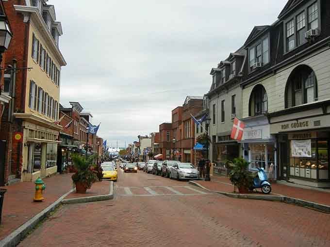 Those international flags dancing above brick streets make you wonder if you accidentally drove to Copenhagen this morning.