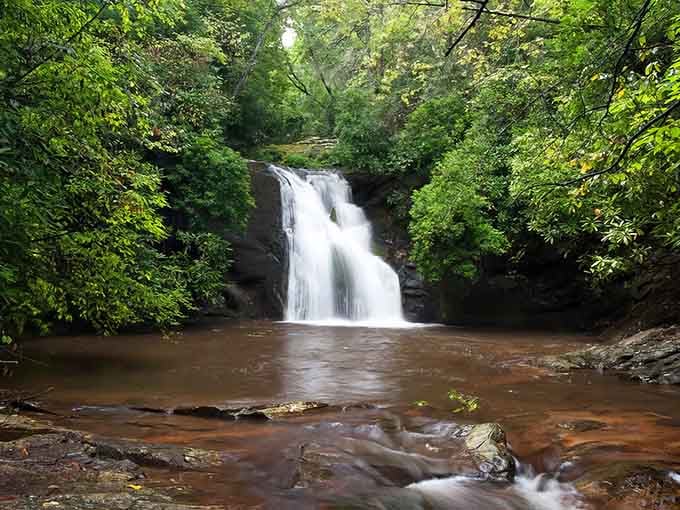 This mountain waterfall cascades into a pool so pristine, you'll swear Mother Nature installed a filtration system overnight.