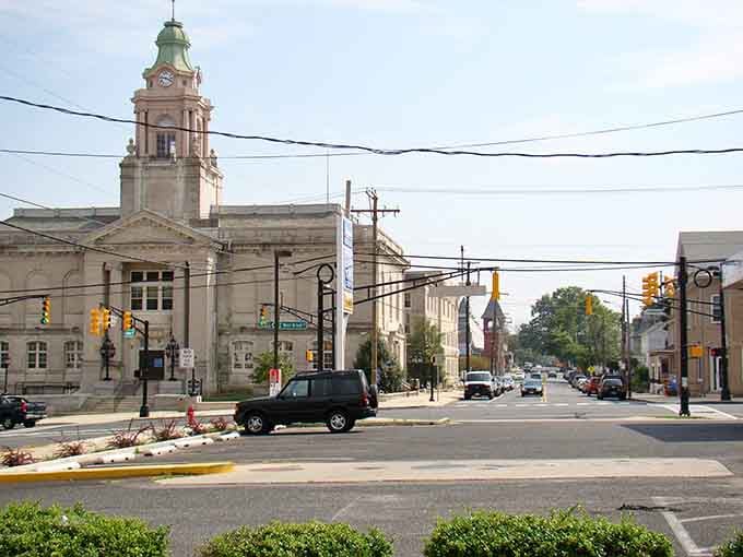 That gorgeous clock tower standing proud over downtown is like something from a classic movie set come to life.