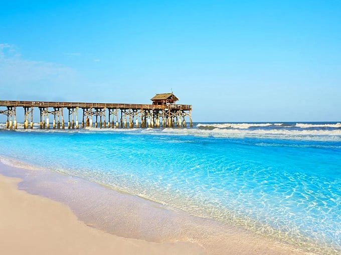 That water is so impossibly blue, you'd swear someone cranked up the saturation on Mother Nature's camera.