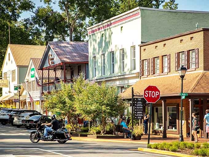 Dahlonega's downtown looks like someone built a movie set and forgot to take it down afterward.