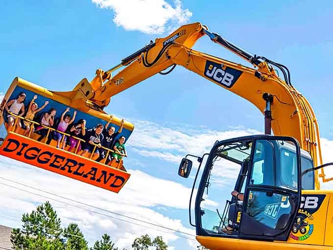 When construction equipment becomes a thrill ride, you know someone had a brilliantly ridiculous idea that actually worked.