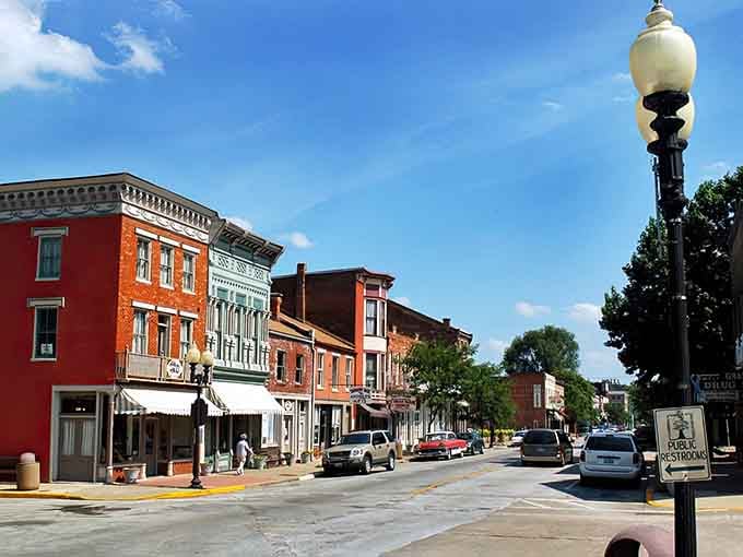 Mark Twain's hometown still looks like it stepped right out of his novels, complete with colorful storefronts.