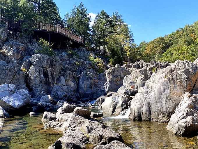 Nature's own water park carved from ancient volcanic rock creates pools and chutes that'll make you forget chlorine exists.