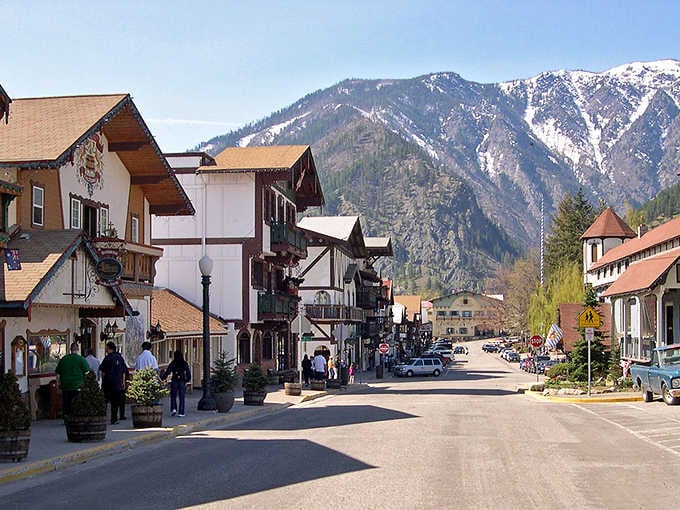 Those Bavarian Alps sure look different when they're backed by Cascade peaks and American license plates!