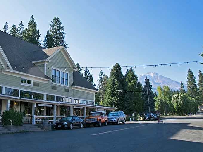 Mount Shasta towers over this mountain town like a friendly giant watching over its favorite neighborhood.