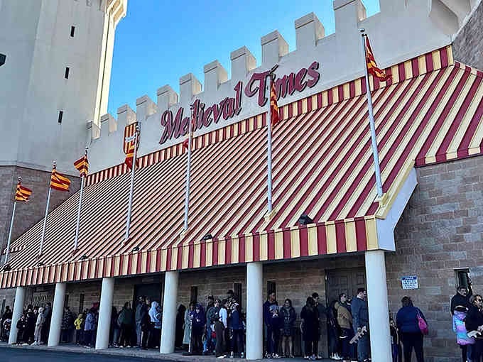 Those castle battlements and striped awnings promise jousting knights and roasted chicken&mdash;no utensils required, naturally.
