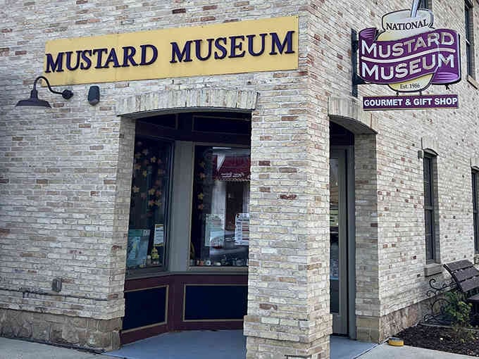 Only in Wisconsin would someone build a temple to the tangy yellow stuff that makes hot dogs sing.