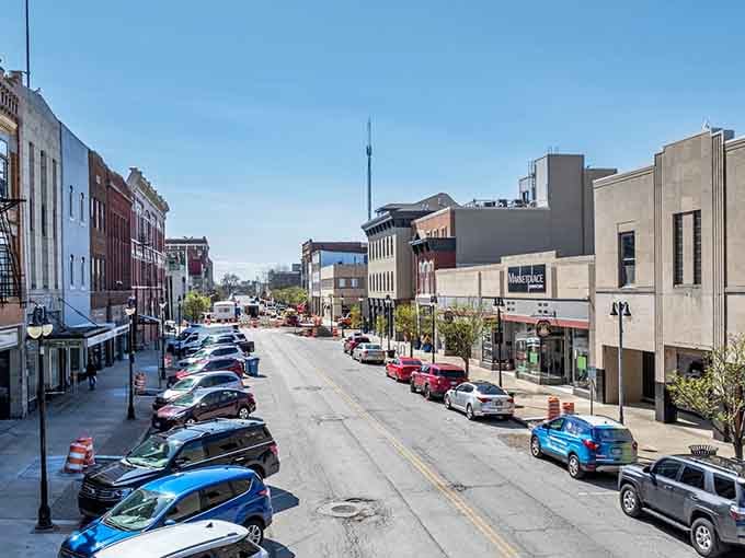 Downtown Sandusky's historic storefronts line up like old friends waiting to greet you on a perfect afternoon.
