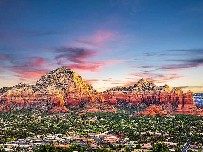 When the sunset paints red rocks in cotton-candy colors, you understand why people call this place magical.