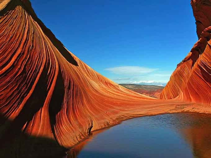 Mother Nature's marble cake, swirled with fiery orange ribbons that make you question if this is actually planet Earth.
