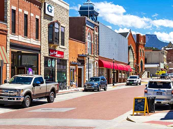 Trinidad's historic downtown stretches beneath mountain peaks, where brick storefronts tell stories older than your favorite Western.