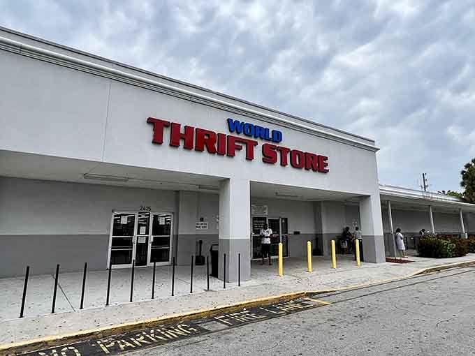 Those bold red and blue letters promise a world of treasures waiting inside this spacious store.