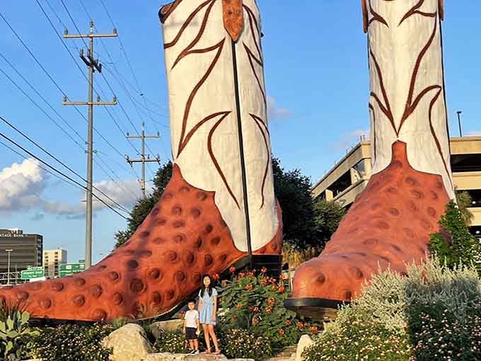 These 35-foot boots prove everything's bigger here, with stitching details that'd make any cobbler weep with joy.