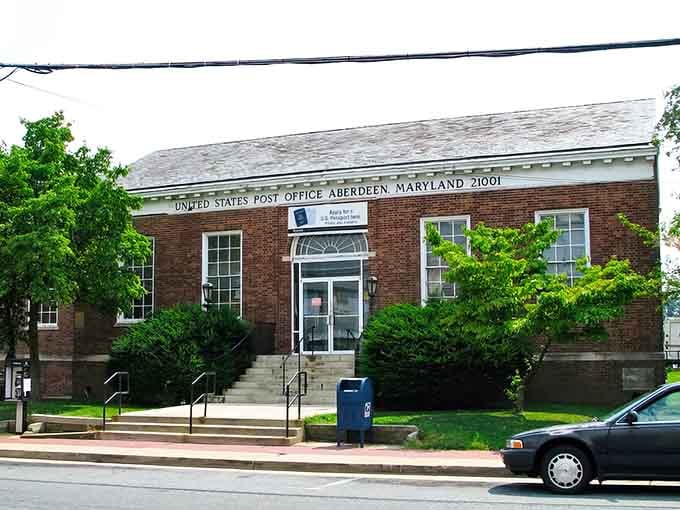 That classic post office architecture reminds you when buildings were built to last and communities gathered to share news.