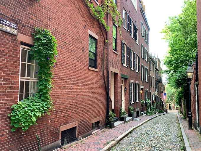 Ivy-draped brick and narrow lanes create a timeless European charm that cameras absolutely adore.