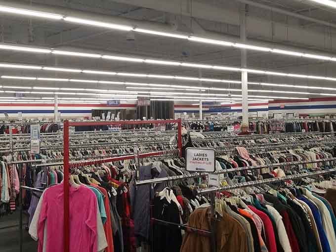 Endless racks of colorful possibilities stretch before you like a bargain hunter's version of the yellow brick road.