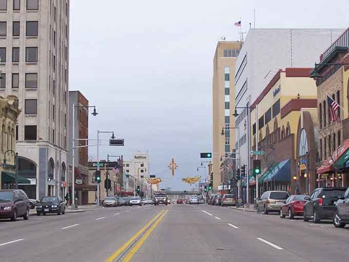 Wide streets and classic architecture make Appleton's downtown feel like the America you remember from better times.