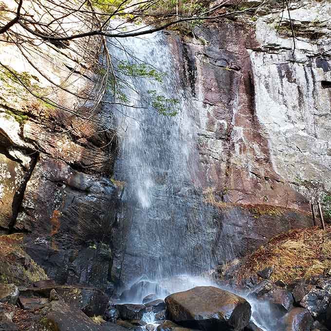 This 60-foot waterfall tumbles over layered rock in perfect ribbons, proving Mother Nature's an overachiever.