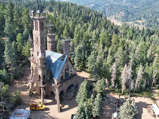 Those stone towers aren't special effects&mdash;they're part of this incredible handcrafted castle's wild charm.