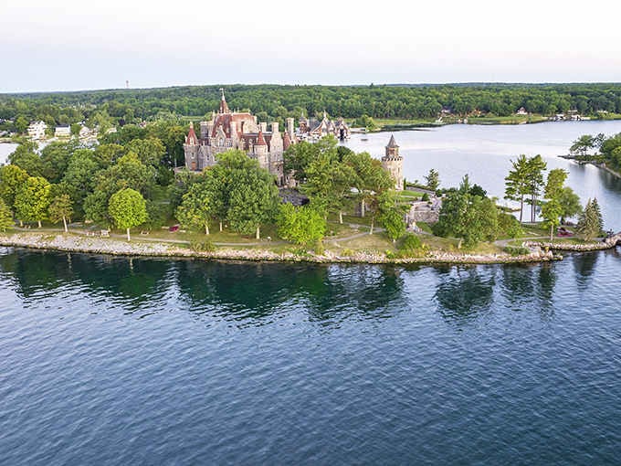 Heart Island earned its name, and from this angle, you can see why romance built this place.