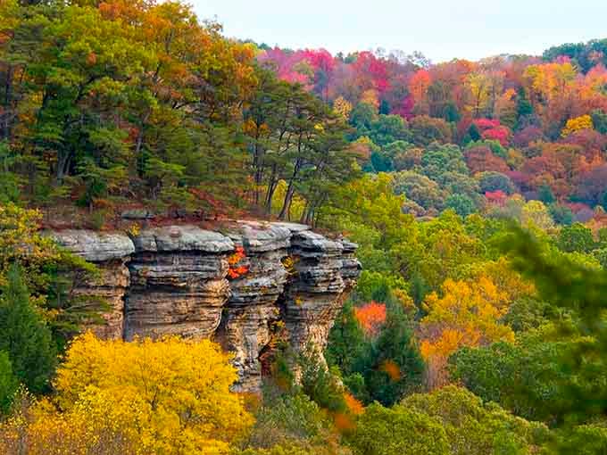 Fall transforms the gorge into a painter's palette, with colors so vivid they almost seem unreal.