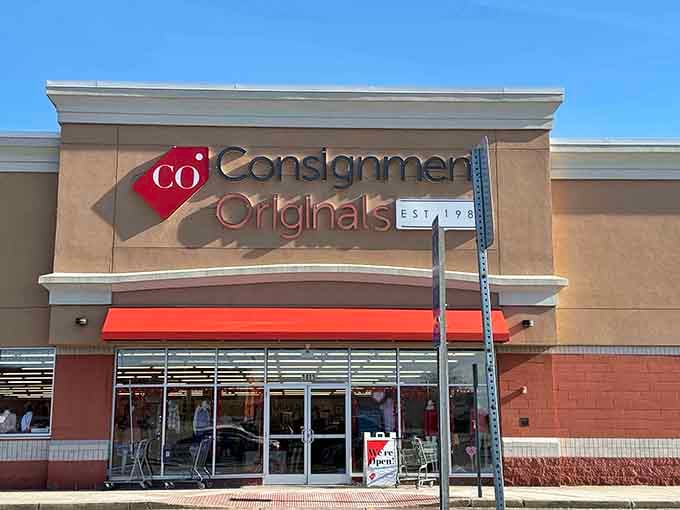 Consignment Originals stands proud under blue skies, promising treasures that won't break the bank or your spirit.