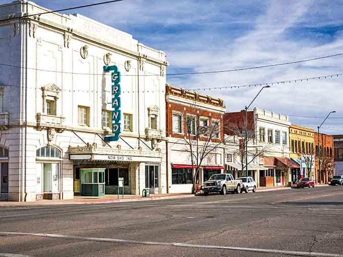 The grand El Ramo Theater anchors downtown, a stunning reminder of Douglas's golden era and architectural pride.