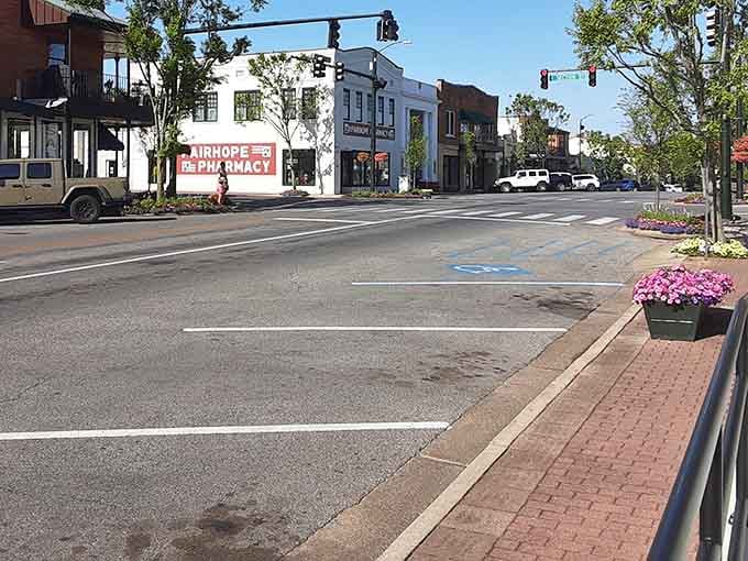 Wide streets, historic buildings, and actual parking spaces&mdash;this downtown remembers when life moved at conversation speed.