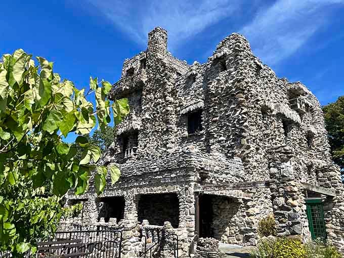 Every stone tells a story at this handcrafted castle where medieval dreams meet Connecticut reality beautifully.