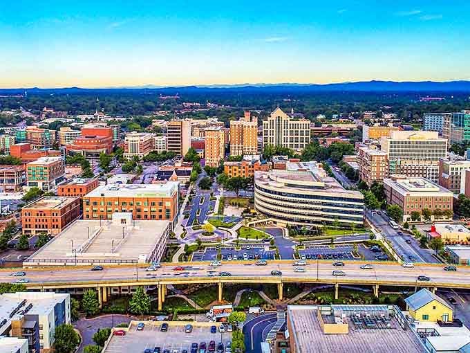 This downtown skyline proves you don't need skyscrapers to feel like you've found something truly special and inviting.